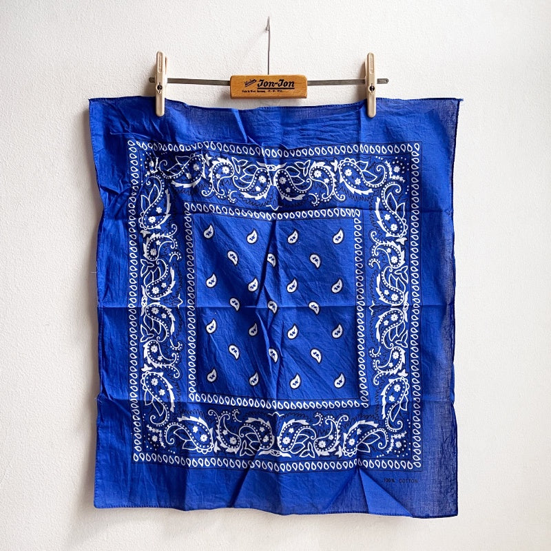 Bandana Royal Blue Cotton Scarf ( pre washed ) – Outlet Newtown