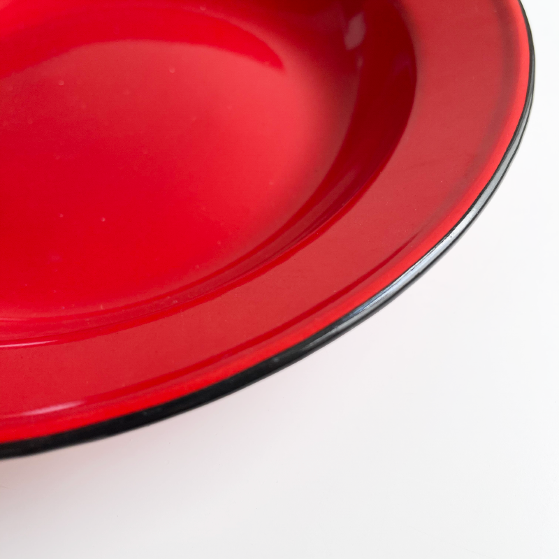 Enamel Soup Plate 26cm - Red – Outlet Newtown
